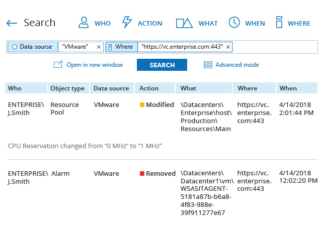Auditing e Reporting di VMware con Netwrix Auditor