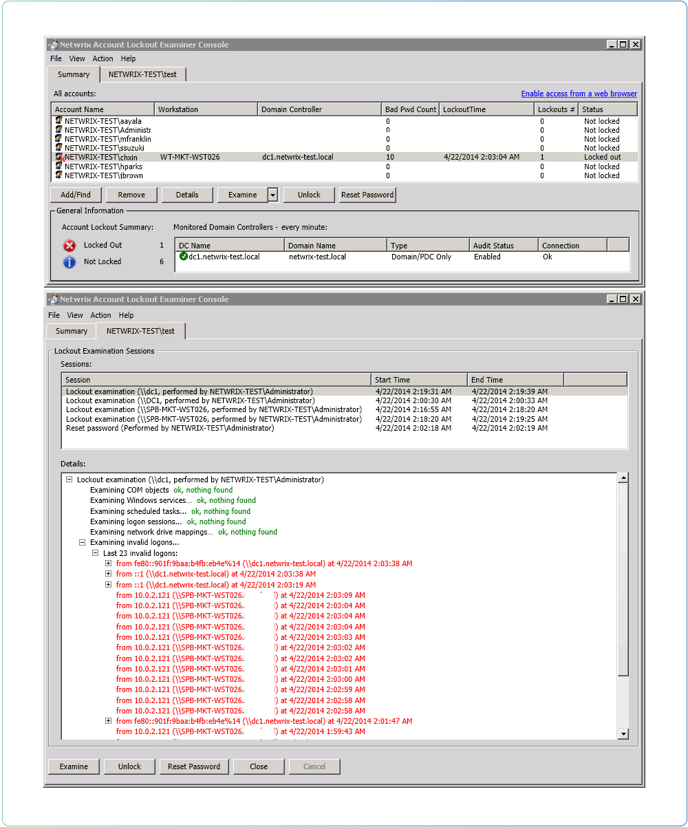 Troubleshooting of Account Lockouts Troubleshooting of Account Lockouts
